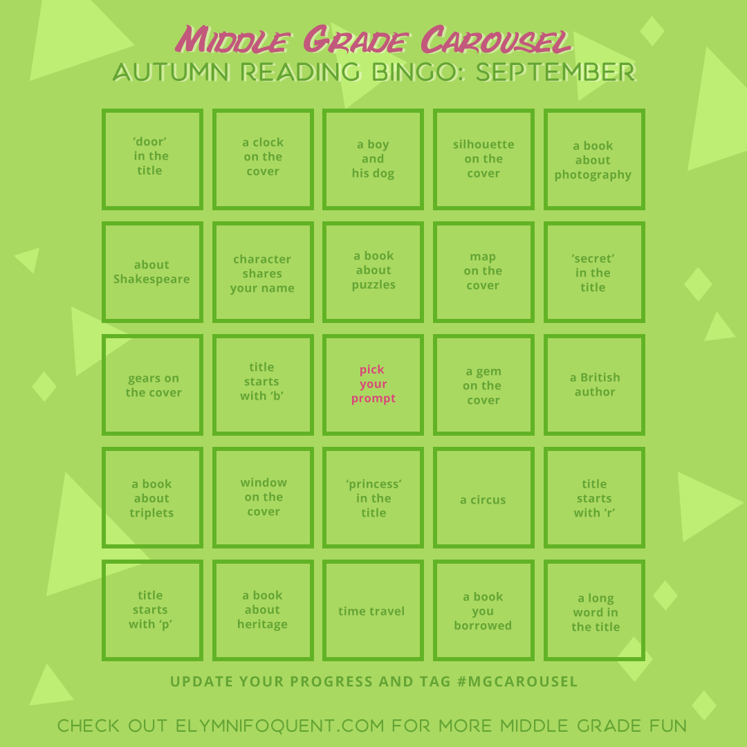 #MGCarousel – Autumn Reading Bingo – Middle Grade Carousel