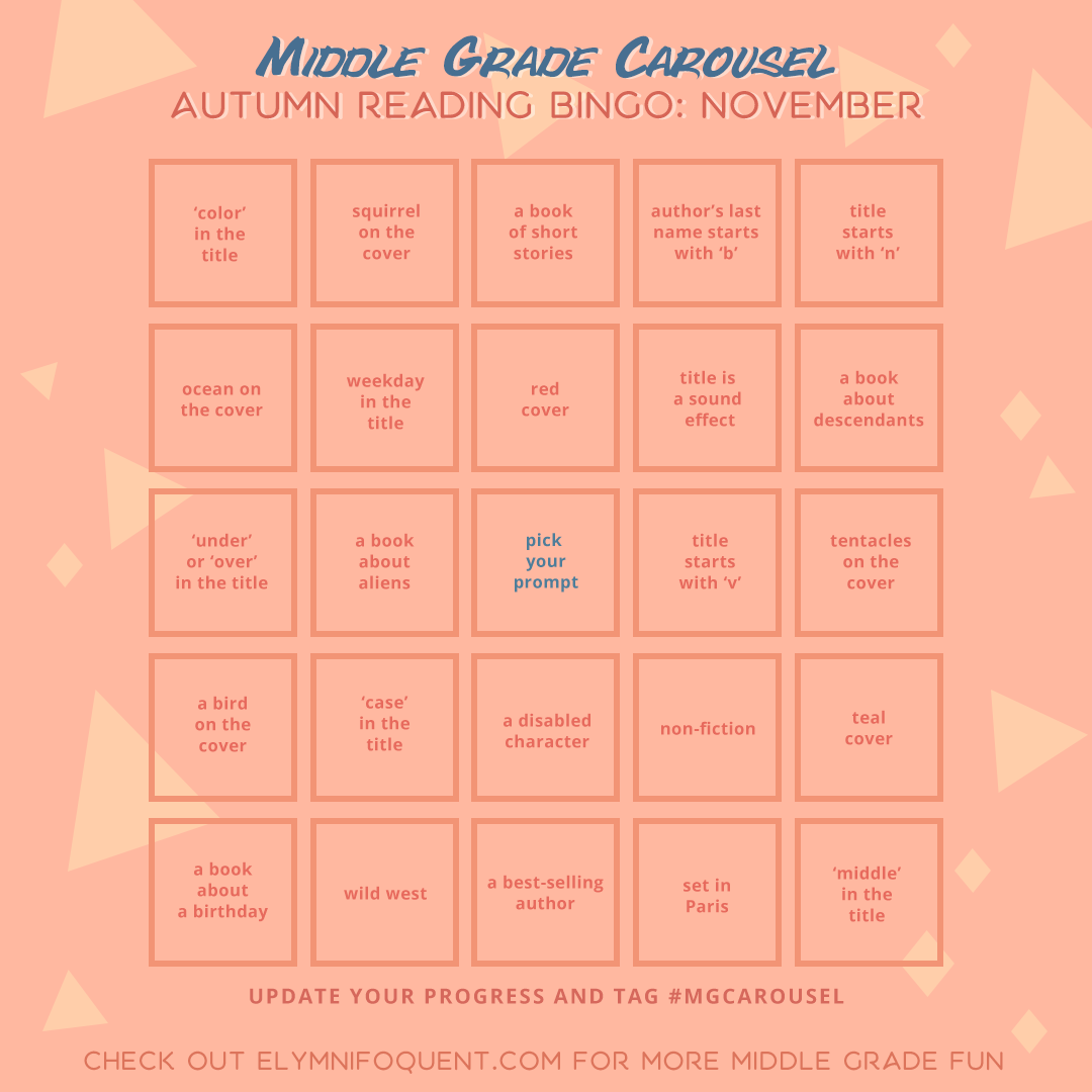#MGCarousel – Autumn Reading Bingo – Middle Grade Carousel